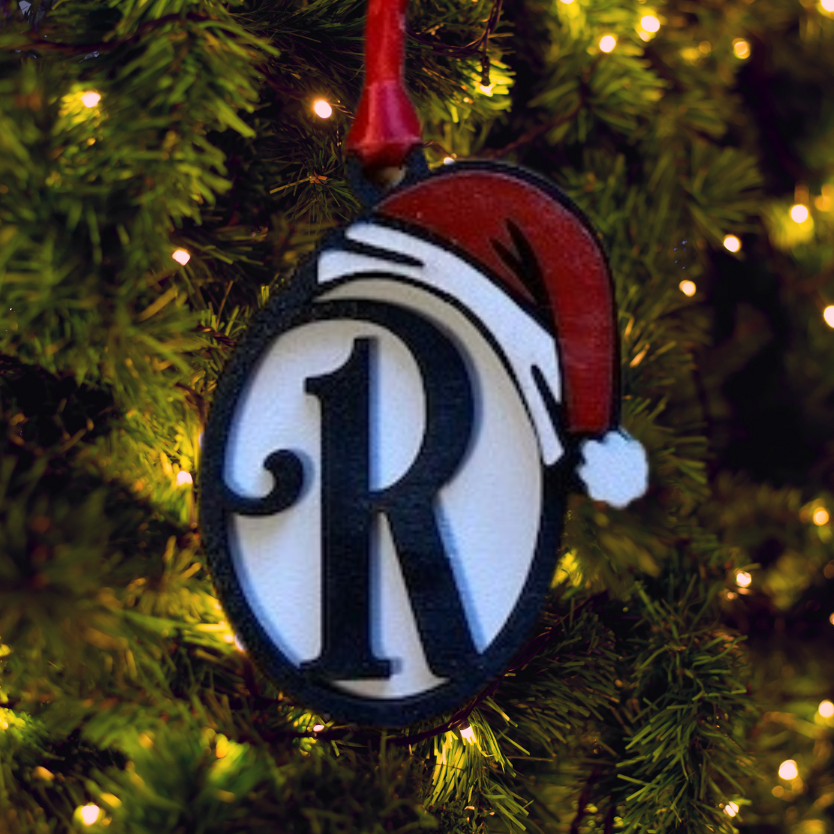 Monogram Santa Hat Christmas Ornaments – JoyFilled LLC