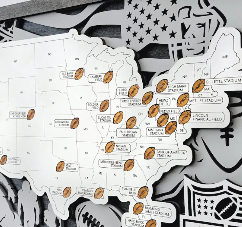 Stadium Series Football Map – JoyFilled LLC